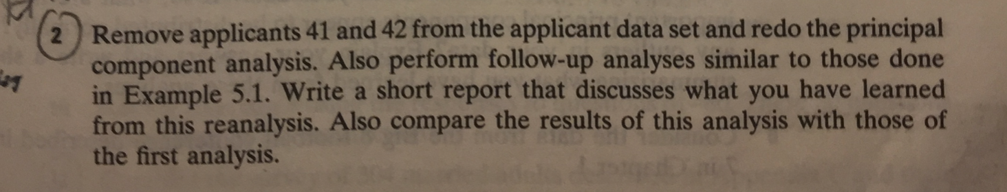 2 Remove applicants 41 and 42 from the applicant data | Chegg.com