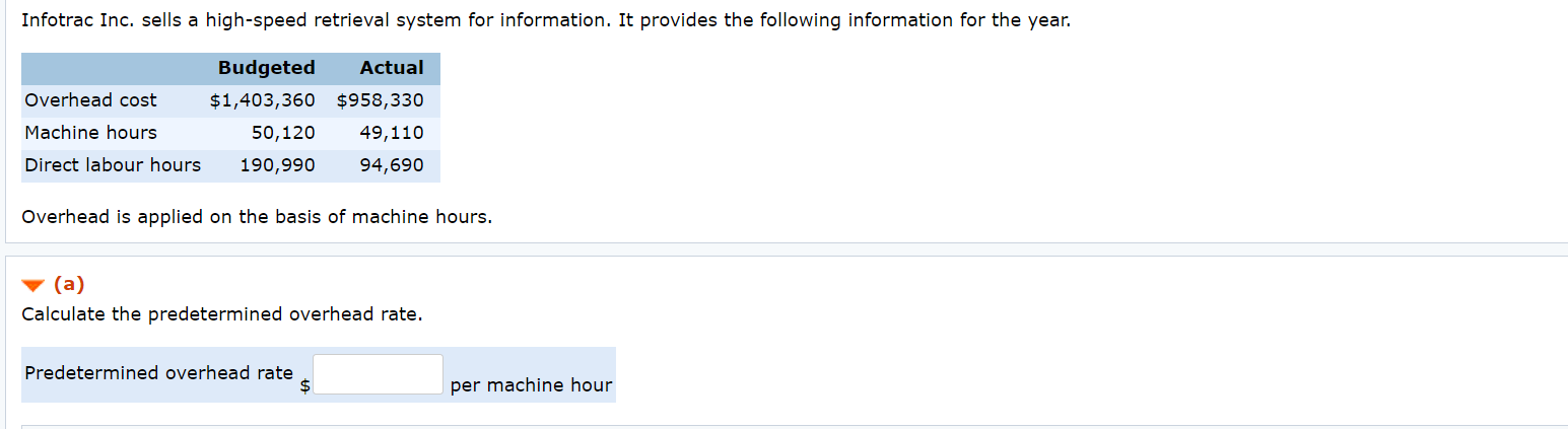 Solved Infotrac Inc. sells a high-speed retrieval system for | Chegg.com