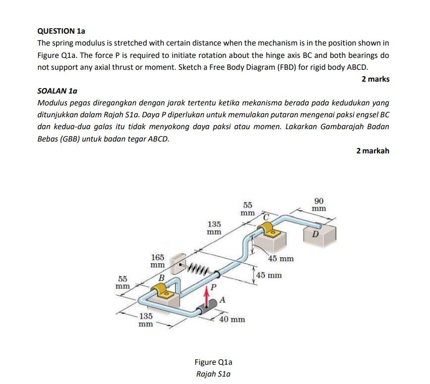 Solved QUESTION 1a The spring modulus is stretched with | Chegg.com