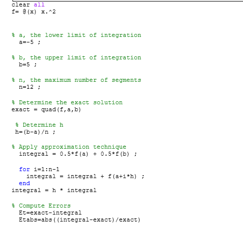 Solved Multiple segments Trapezoidal rule is: | Chegg.com
