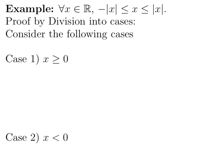 Solved Example: Vr E R, –|x|