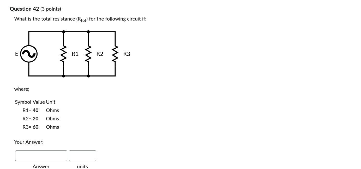 Solved What is the total resistance (Rtot ) for the | Chegg.com