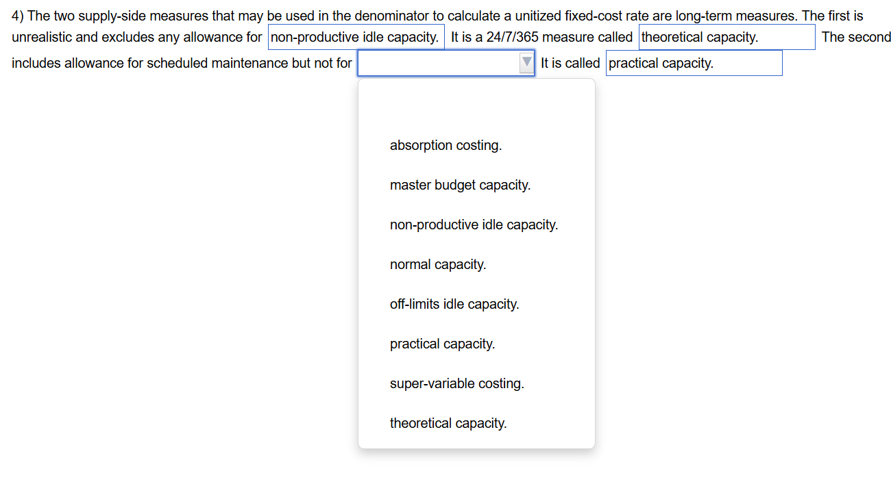 4) ﻿The two supply-side measures that may be used in | Chegg.com