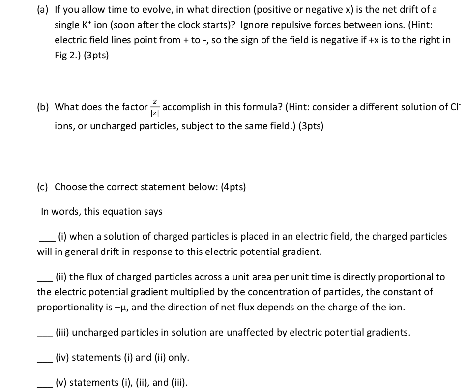 Solved In class, we derived the equation for drift in one | Chegg.com