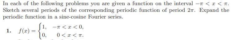 Solved In each of the following problems you are given a | Chegg.com