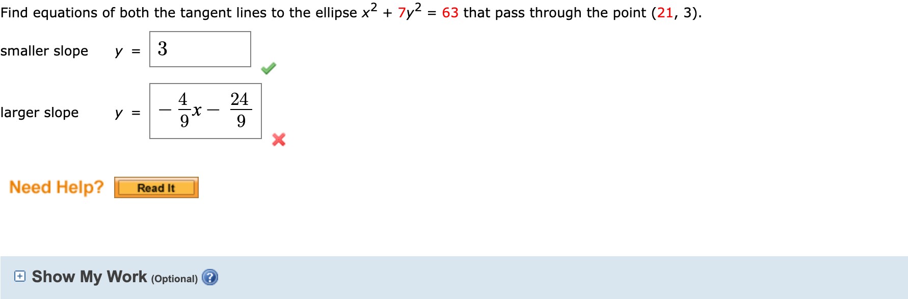 Solved Find equations of both the tangent lines to the | Chegg.com