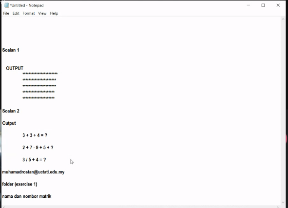 Untitled - Notepad OX File Edit Format View Help | Chegg.com
