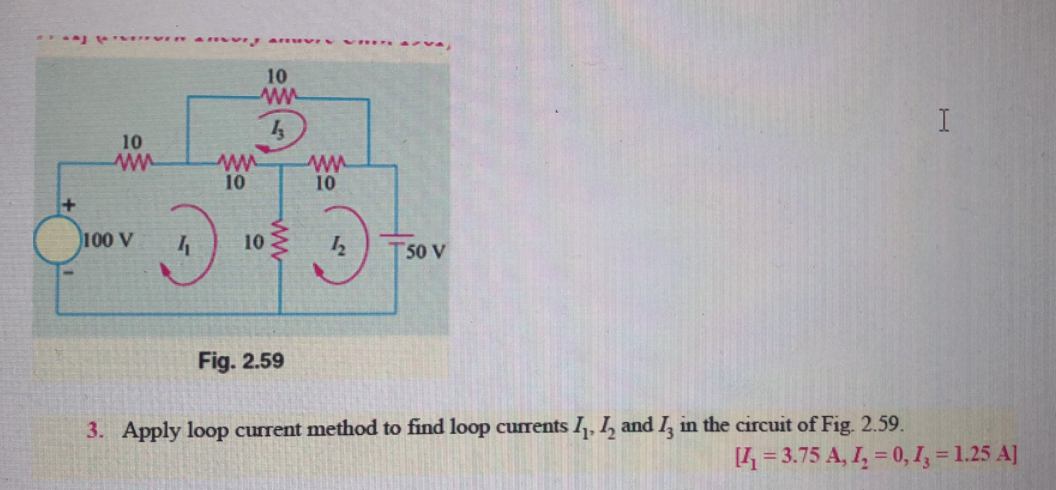 Solved " - av 10 w 1 I 10 w 10 w 10 + 100 V 4 10 12 T50 V | Chegg.com