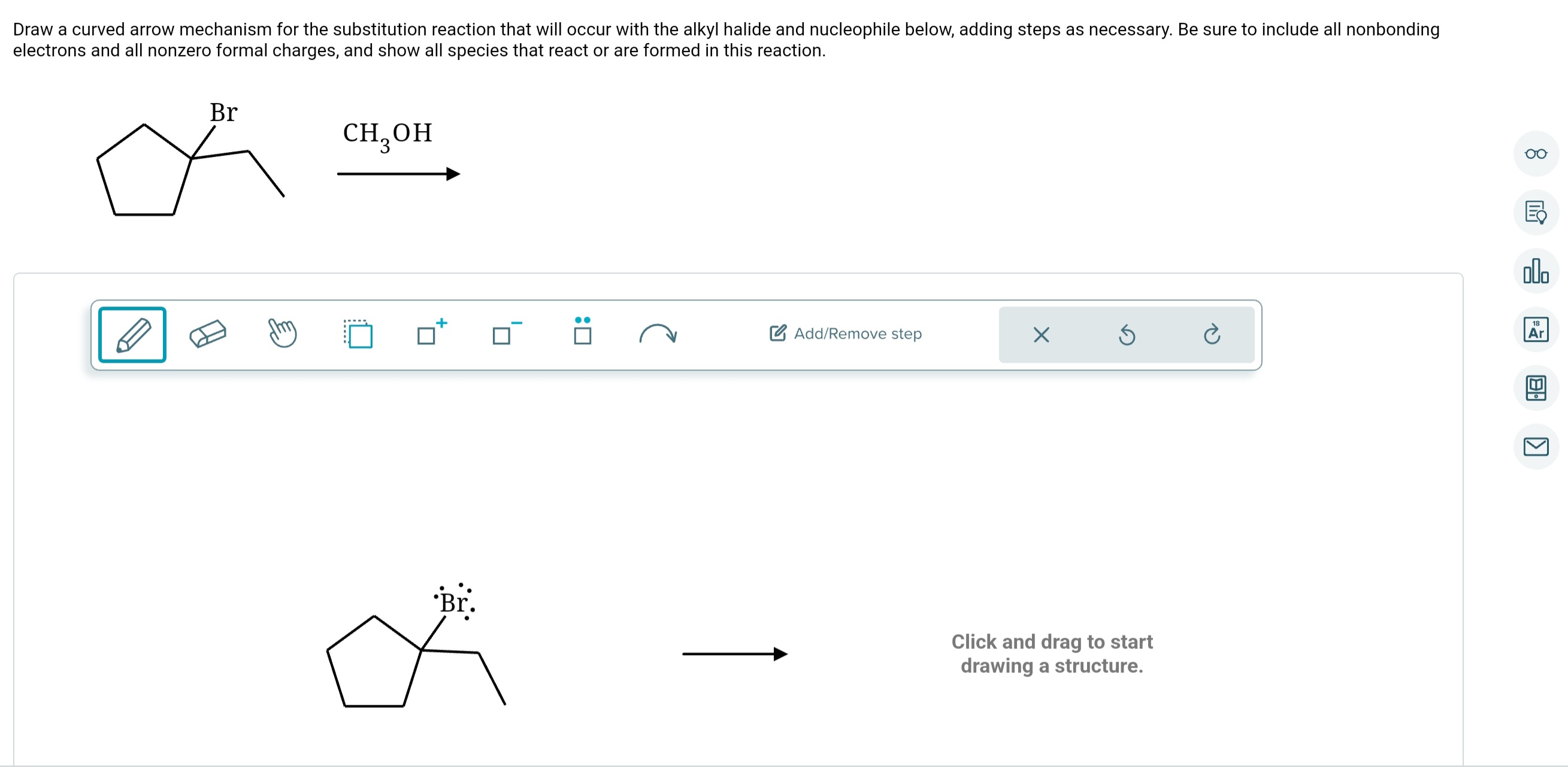 Solved Draw a curved arrow mechanism for the substitution | Chegg.com