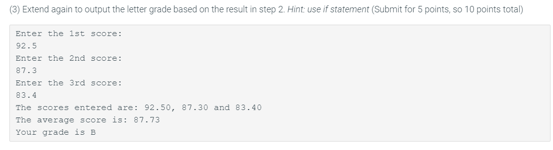 Solved In this program, you need to find the average letter | Chegg.com