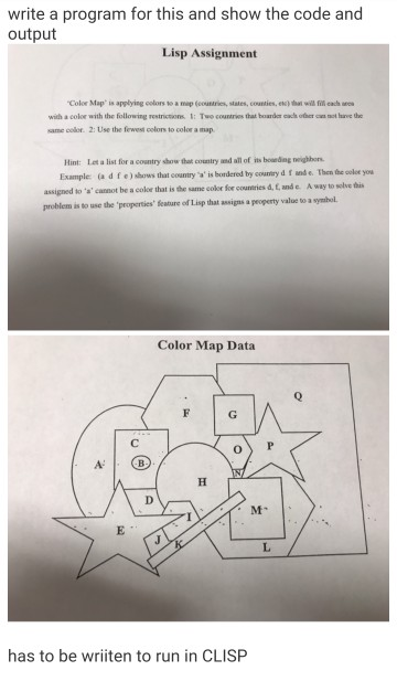 write a program for this and show the code and output | Chegg.com