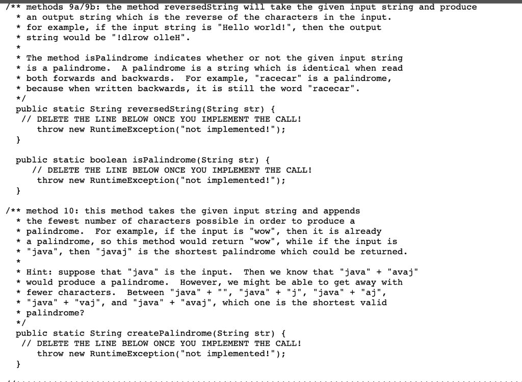 METHOD 6: public static boolean charSubset(String | Chegg.com