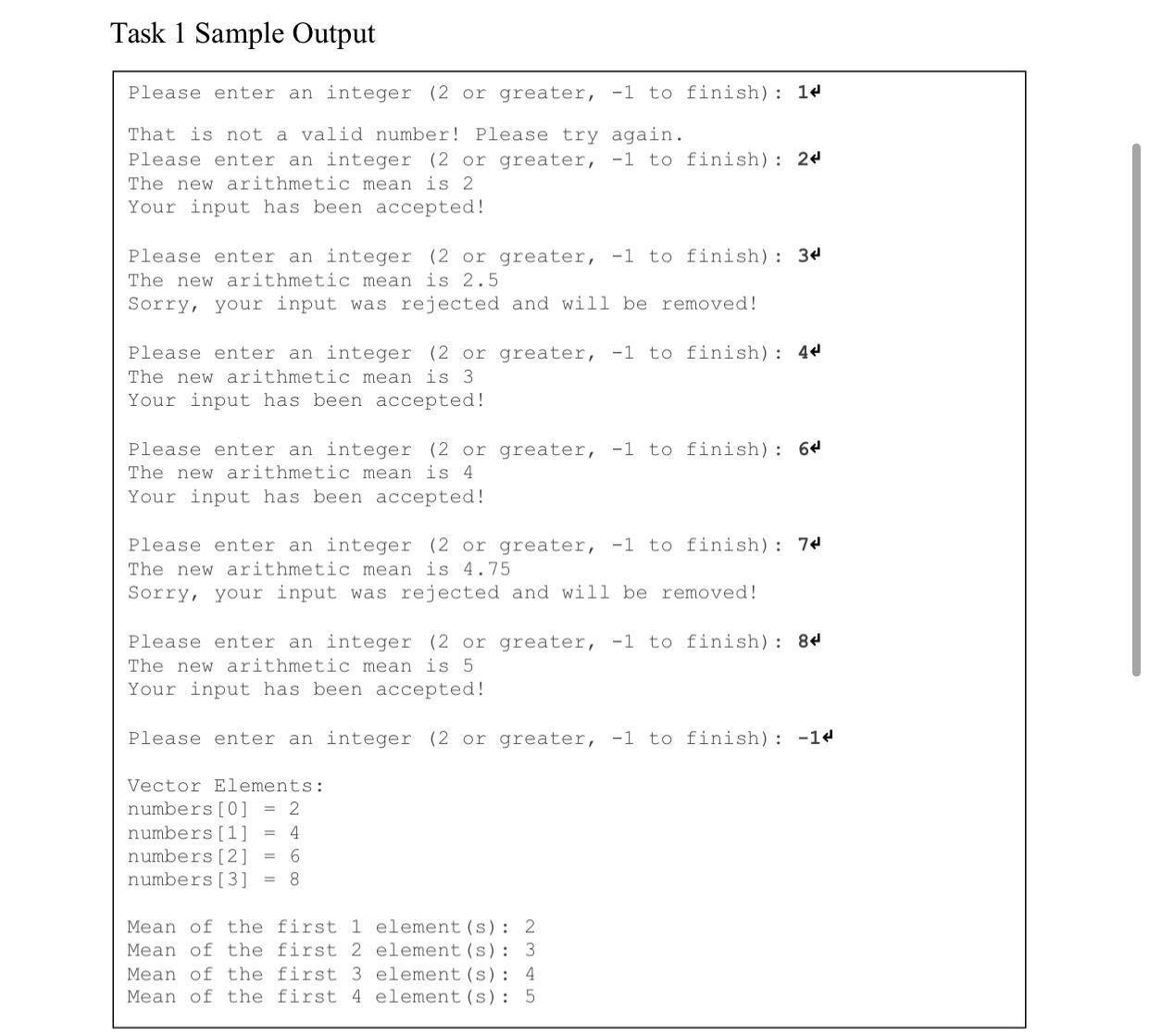 Solved Task 1 (10 points) A list of numbers can accept | Chegg.com