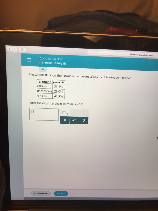 Solved 。STOICHIOMETRY Elemental analysis 一 Measurements show | Chegg.com