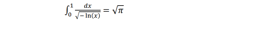 Solved ∫01−ln(x)dx=π | Chegg.com