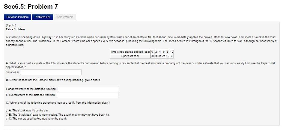 Solved Sec6.5: Problem 7 Previous Problem Problem List Next | Chegg.com