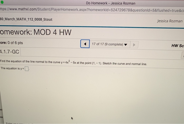 Solved Do Homework-Jessica Rozman | Chegg.com