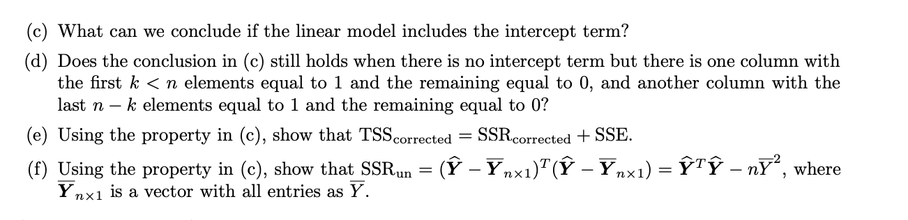 5. (Residual & Decomposition) For the ordinary | Chegg.com