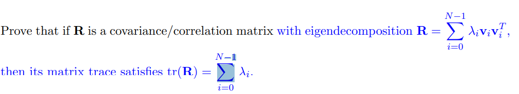 Solved Prove that if R is a covariance/correlation matrix | Chegg.com