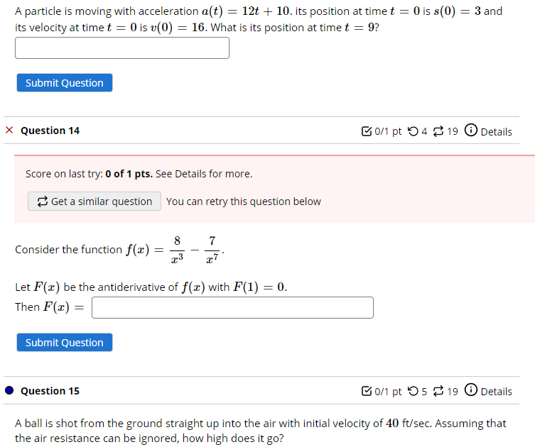 Solved A particle is moving with acceleration a(t) = 12t + | Chegg.com