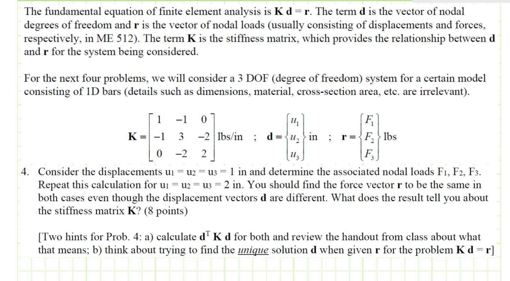 Solved The fundamental equation of finite element analysis | Chegg.com