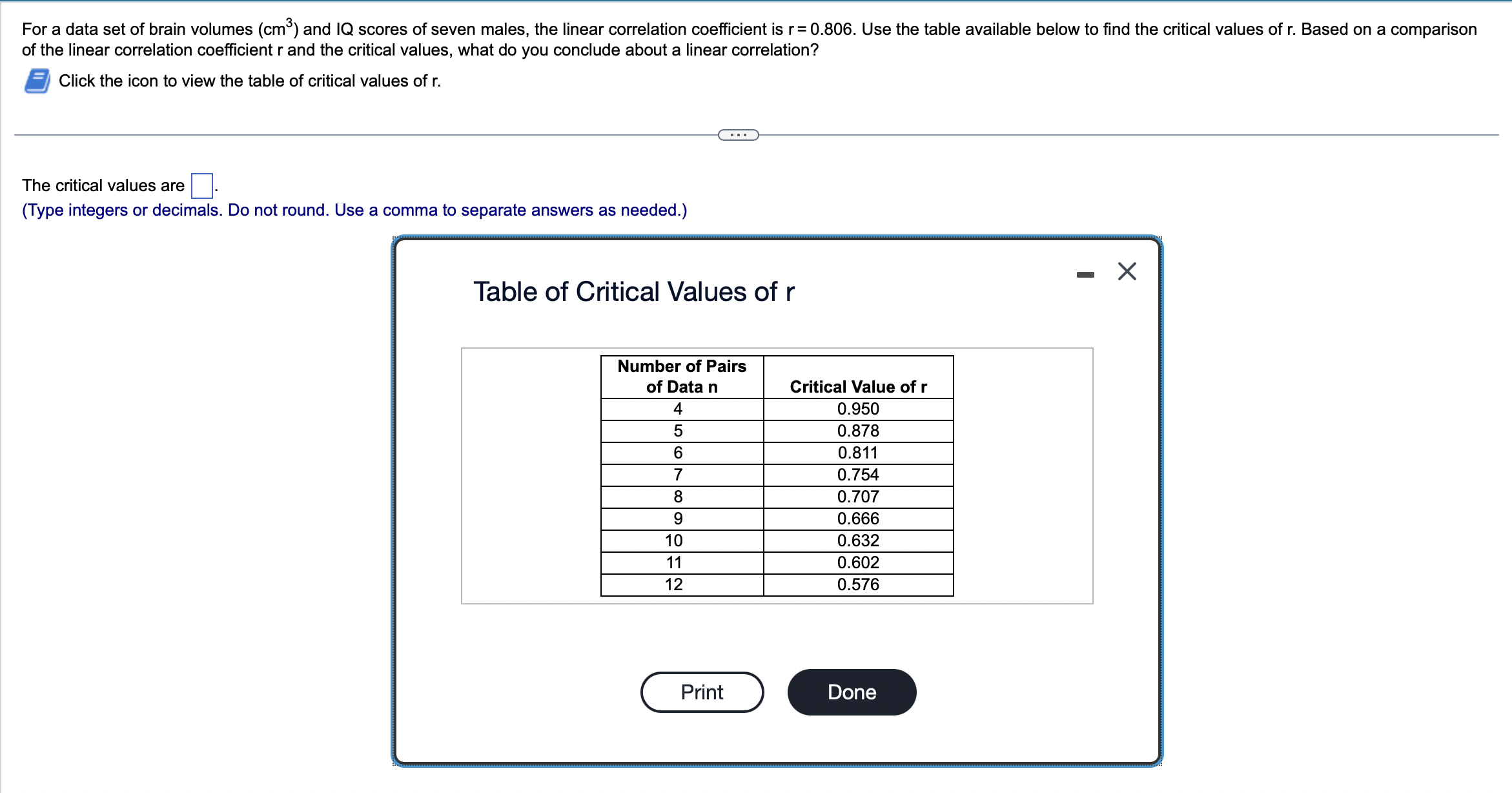 Solved Of The Linear Correlation Coefficient R ﻿and The