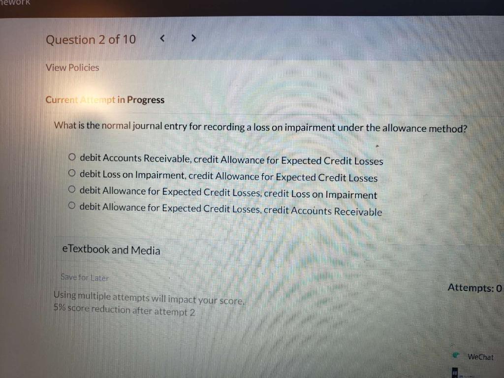 Solved What is the normal journal entry for recording a loss | Chegg.com