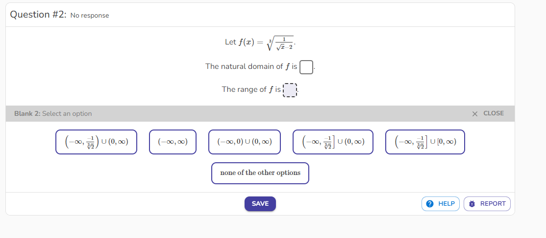 Solved Question #2: find the rangeLet f(x)=1x2-23.The | Chegg.com