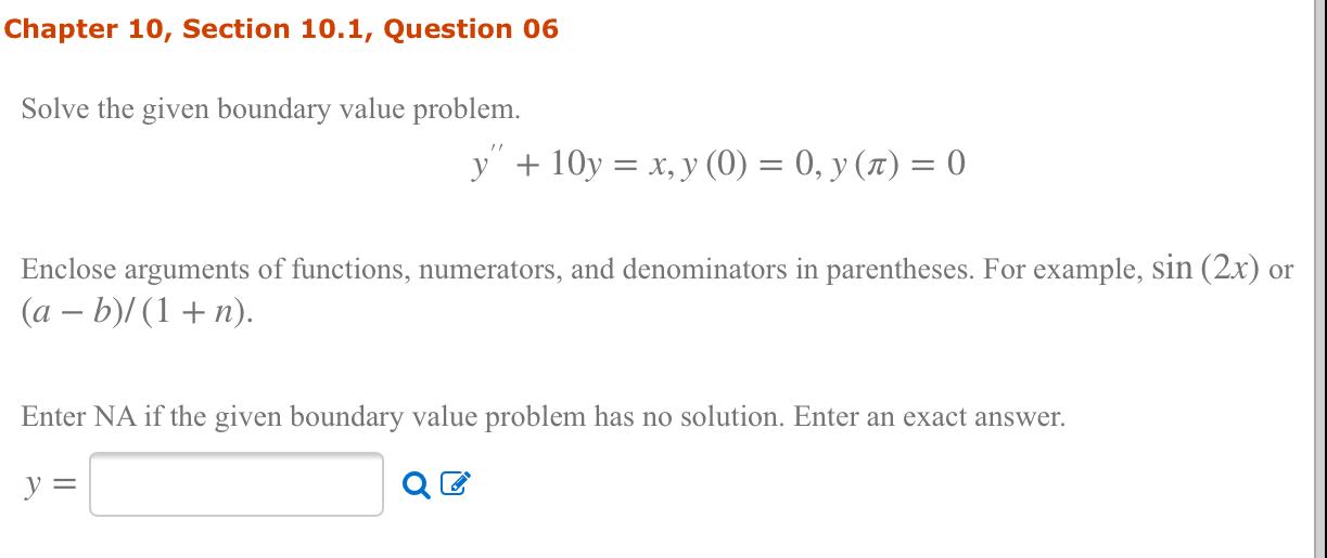 Solved Chapter 10 Section 10 1 Question 06 Solve The Given