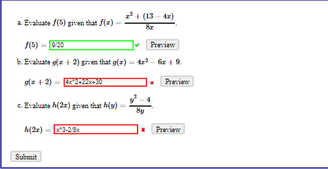 Solved Evaluate f(5) given that f(x)=8xx2+(13−4x). f(5)= | Chegg.com