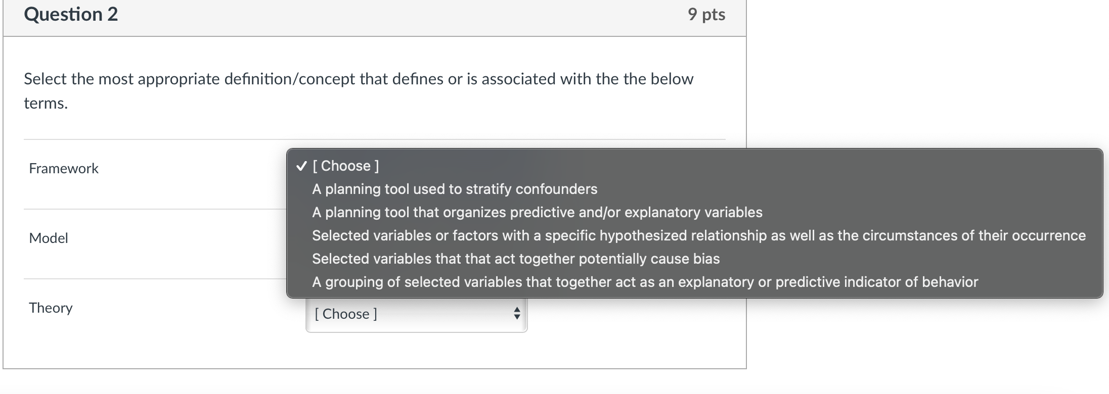 Solved Select the most appropriate definition/concept that | Chegg.com