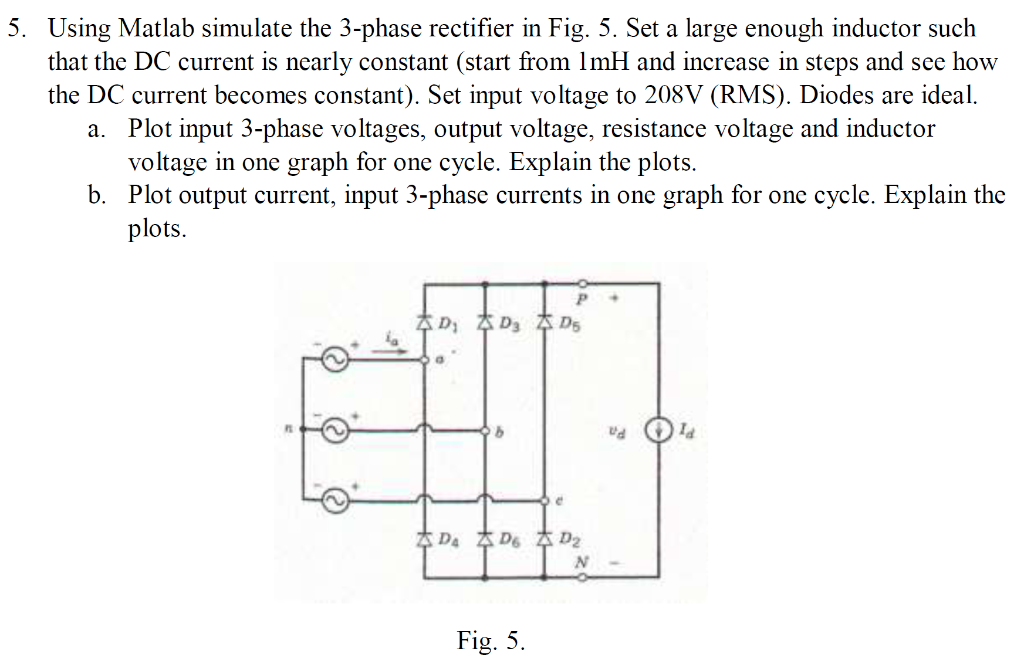 Solved Using Matlab simulate the 3-phase rectifier in Fig. | Chegg.com Solved Using Matlab simulate the 3-phase rectifier in Fig. | Chegg.com