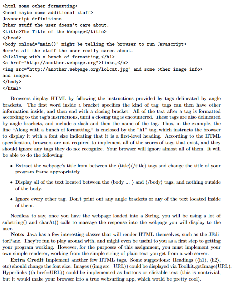 Solved 2 Web Browser ( 35 points) Write a very simple GUI | Chegg.com Solved 2 Web Browser ( 35 points) Write a very simple GUI | Chegg.com