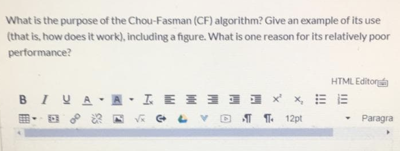 Solved What is the purpose of the Chou-Fasman (CF) | Chegg.com