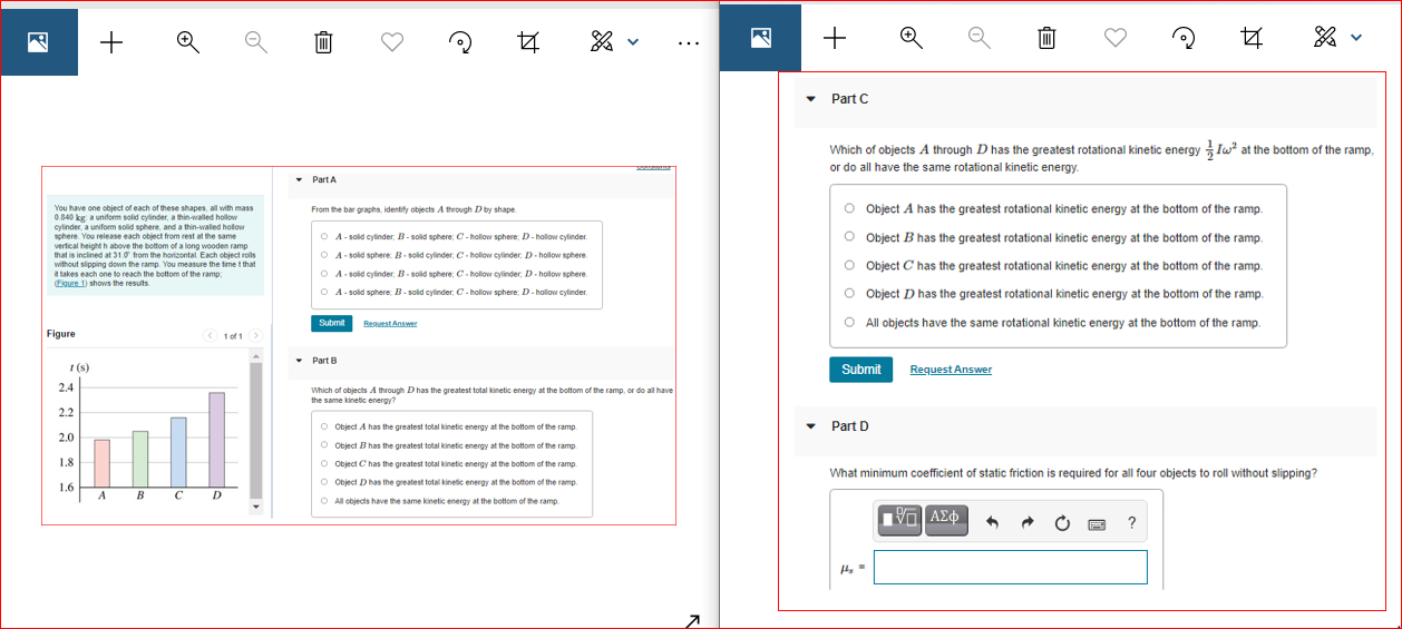 Solved + @ t .. + ♡ 红 Part C Which of objects A through D | Chegg.com