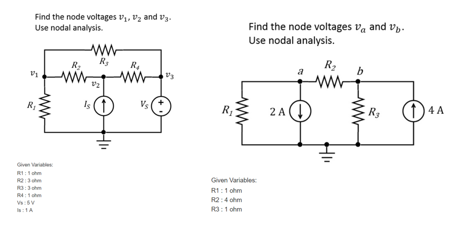 Solved Find the node voltages v1, V2 and v3 Use nodal | Chegg.com