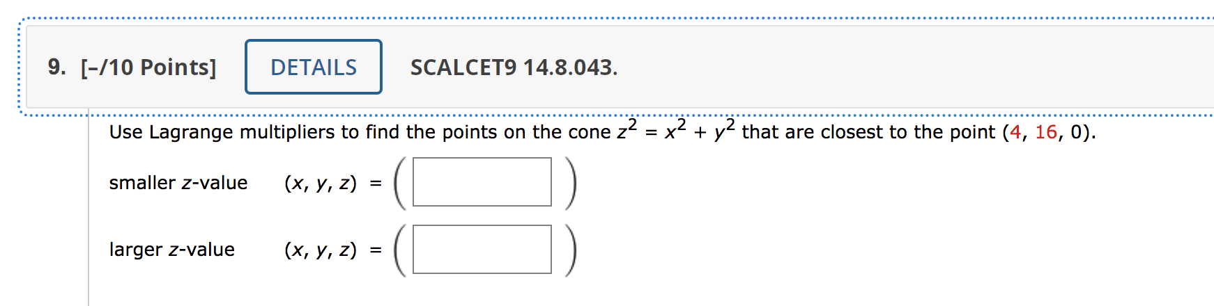 Solved Use Lagrange multipliers to find the points on the | Chegg.com