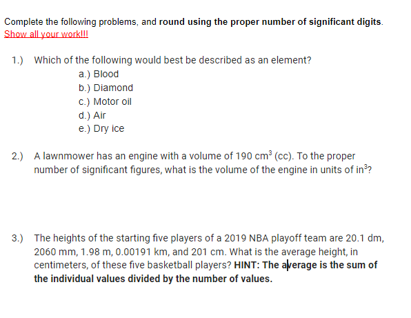Solved Could you show me how to do these! I'll give you a | Chegg.com