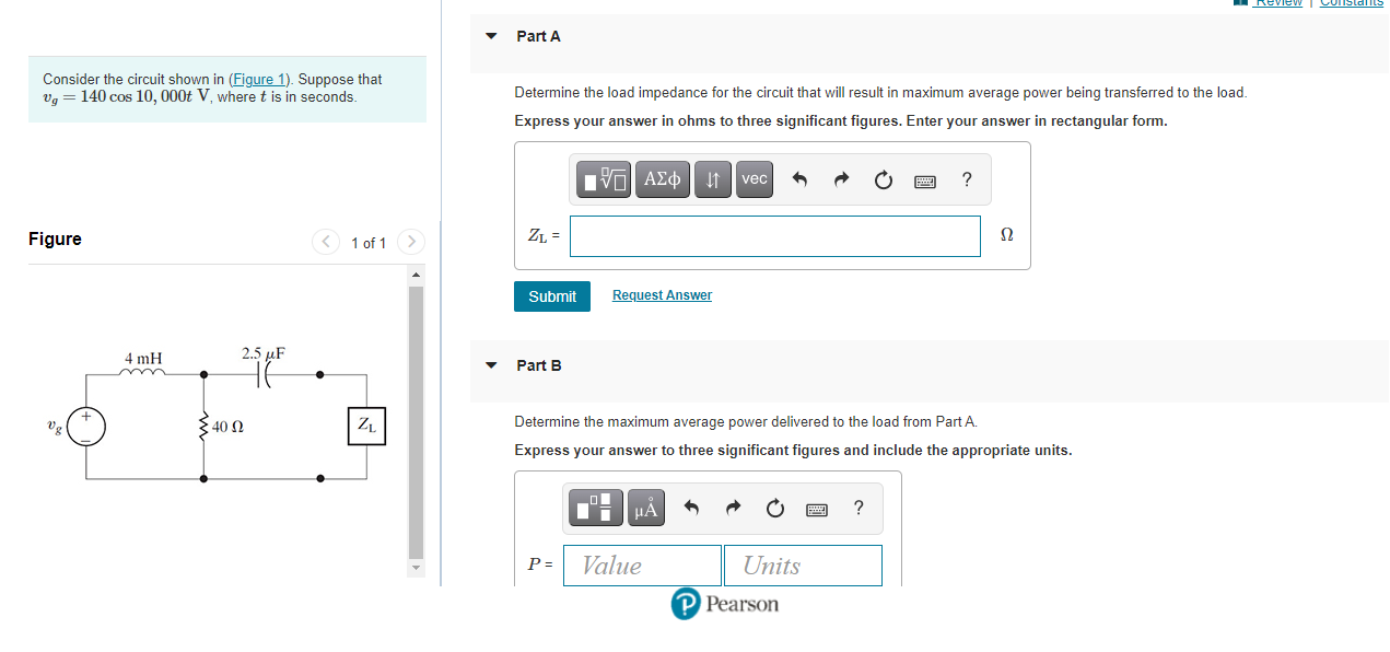 Solved Review Constants Part A Consider the circuit shown in | Chegg.com