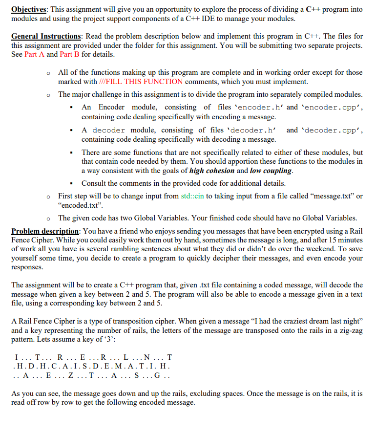 Objectives: This assignment will give you an | Chegg.com