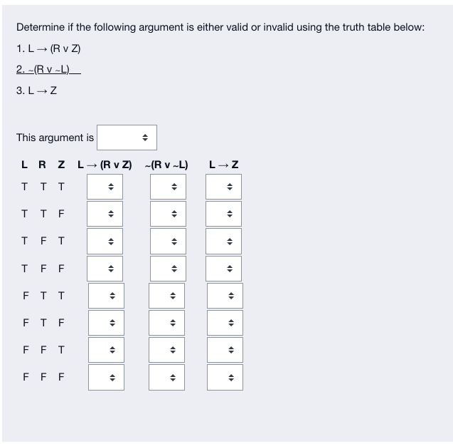 Solved Determine if the following argument is either valid | Chegg.com