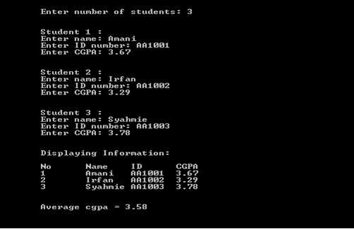 Solved help me check what is wrong: i need an out put like | Chegg.com