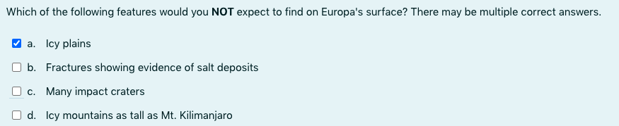 Solved Astrobiologists like to search for life on other | Chegg.com