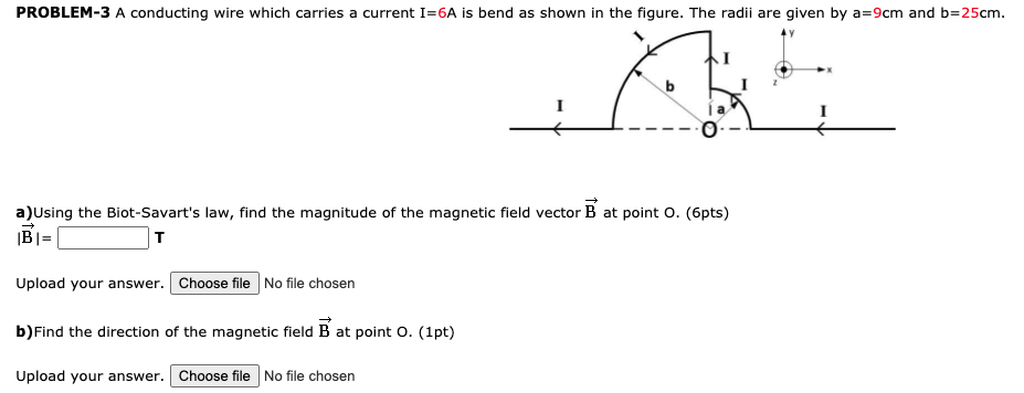 Solved PROBLEM-3 A conducting wire which carries a current | Chegg.com
