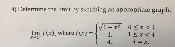 Solved Determine the limit by sketching an appropriate | Chegg.com