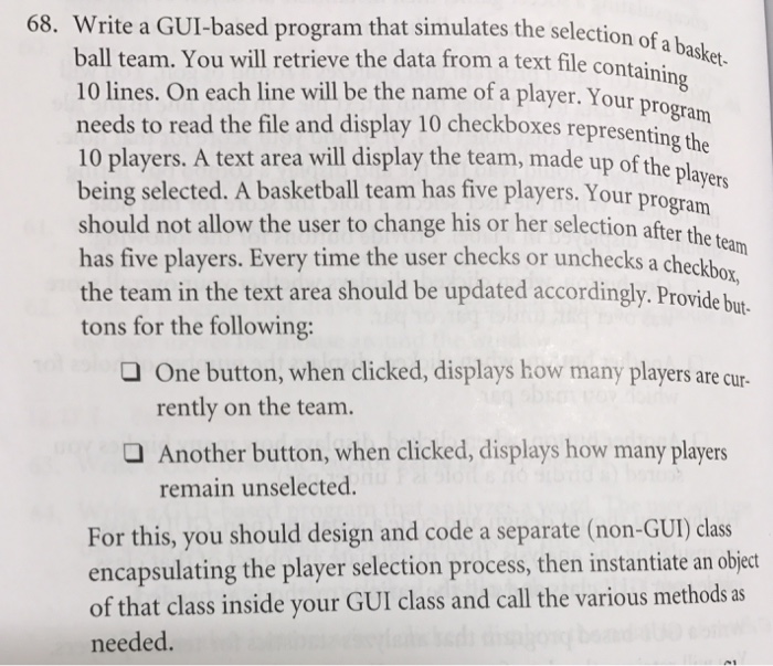 Solved Write a GUI-based program that simulates the | Chegg.com