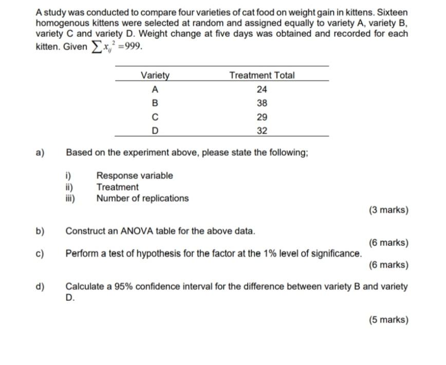 Solved a) The performances measured by time taken (in | Chegg.com