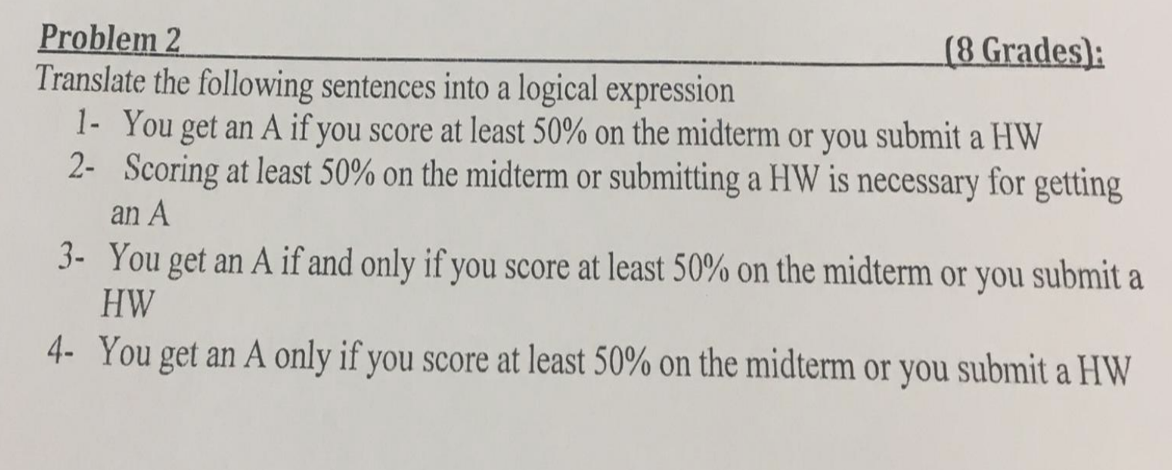 Solved Problem 2(8 ﻿Grades):Translate the following | Chegg.com