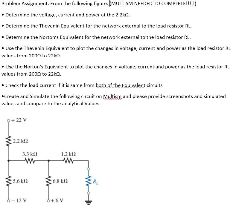 Solved Problem Assignment: From the following figure: | Chegg.com