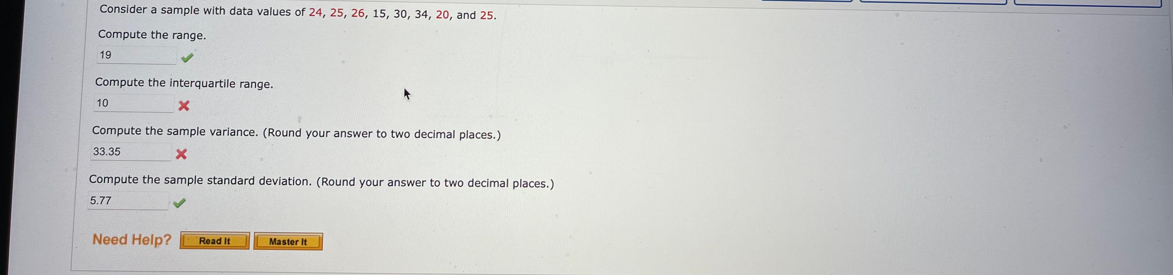 Solved Compute The Range Compute The Interquartile Range 5443